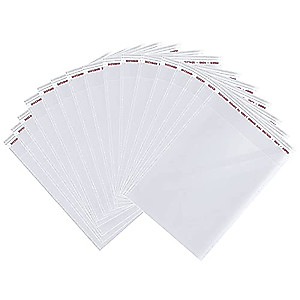 6” x 9” Resealable Cellophane Bags 500 pcs, Self Sealing Clear Bags for Packaging Products Self-adhesive Cello Bags for Jewelry, Cards, Photos, Envelopes, Gifts, Bakery, Candies, Candles, and Products, 500 ct in Bulk