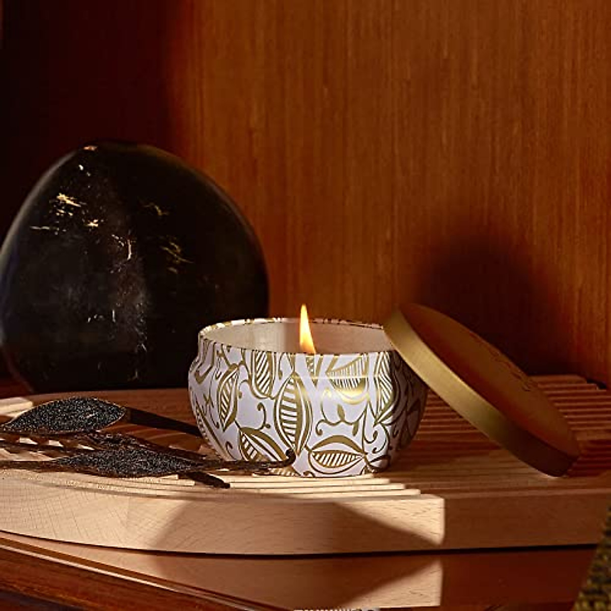 LA JOLIE MUSE Vanilla & Coconut Scented Candles, Candles Gifts for Women, Soy Wax Candles for Home, 45 Hours Long Burning, 6.5 oz in Tin