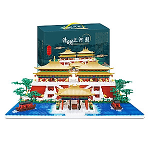 SXPC Micro Brick Kit (6818PCS) Chinese Style Building Adult Difficult Assembly Building Block Ornaments