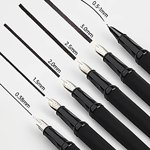 GC QUILL Calligraphy Pens Set 64pcs - Calligraphy Fountain Pen Set with 3 Fountain Pens, 7 Varied Nibs, 54 Ink Cartridges(10 Colors) - Writing, Drawing and Calligraphy Practice for beginner GC-F354