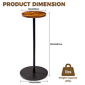 Small Drink Table For Small Spaces Pedestal Side Table Martini Table Cocktail Table Small Side Table Small End Table Small Round Side Table Small Accent Table Tiny Table Stand For Living Room Bedroom