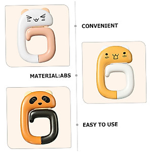 STOBAZA 4pcs Cartoon Animal Desktop Hook Desk Office Bag Hook Nail Handbag Hook Holder Plastic Reusable Hooks Heavy Duty Hangers Tote Multi-Function Hooks Abs Hanger Rack Non-Slip Student