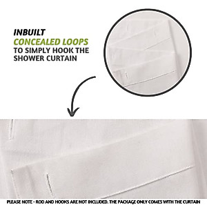 Folkulture Boho Shower Curtain Blue, 72 inch Shower Curtains for Bathroom with Tassels for Bathroom Décor, Water Repellent, Recycled Cotton, (Dusty Blue)