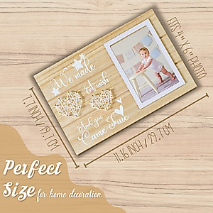 Baby Picture Frame, Ideal Gift for Expecting Parents, Baby Shower, Gender Reveal Party, Baby Nursery Decor New Baby, New Mom, Dad, Adoption Gifts, 4 x 6 Inches (We Made A Wish, And You Came True)