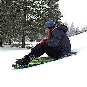 Sno-Storm 50in Vipernex Foam Snow Sled for Child and Adult, Foam Snow Toys Tube for Kids Heavy Duty, Outdoor Family Games Activities Sports Equipment - Green