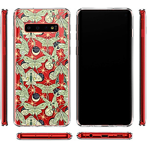 TPU Phone Case Compatible with Samsung A72 A71 5G A70 A51 A50 A32 A21 A11 A12 A13 A14 A01 Magic Silicone Shockproof Protective Cute Stars Luna Moth Moon Phases Flexible Boho Clear Lightweight