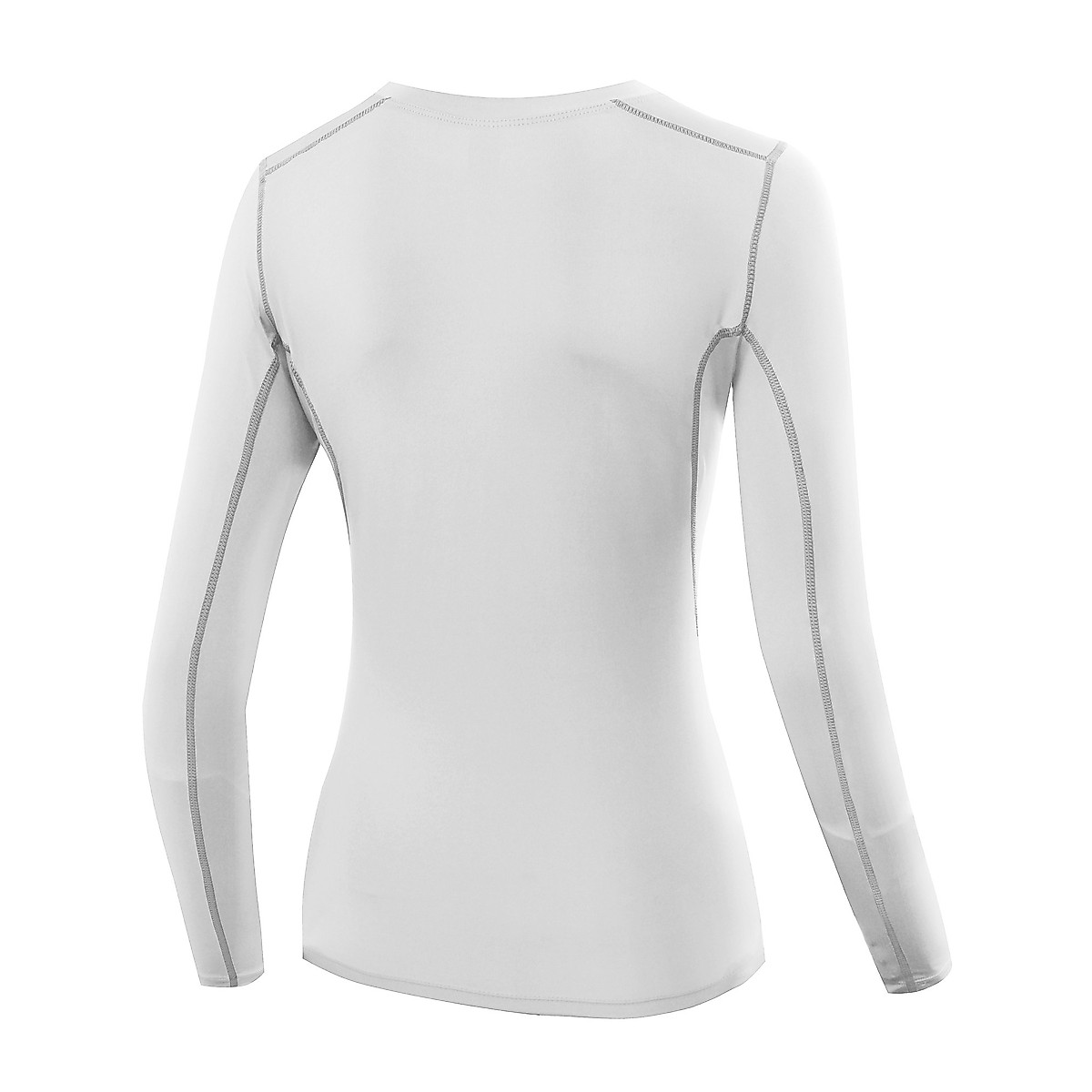 NELEUS Women's 3 Pack Dry Fit Athletic Compression Long Sleeve T Shirt,Black,Blue,White,Medium