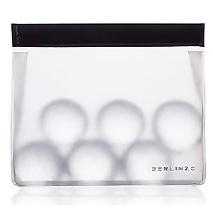 BERLINZO Reusable Ice Storage Bag - Freezer Safe Leakproof Silicone and Plastic Free Lunch Bag for Ice and Food Storage - BPA Free - One Ice Storage Bag