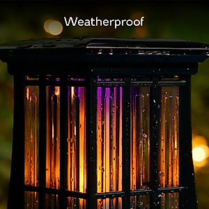 PIC Solar Flame Effect Patio Lantern Bug Zapper, ½ Acre Coverage, 2 Pack