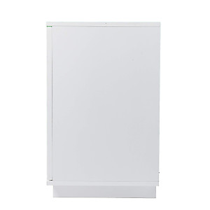 SEI Furniture Delgrave Electric Fireplace TV Stand for TVs up to 56 Inches with Color Changing LED Flame, White