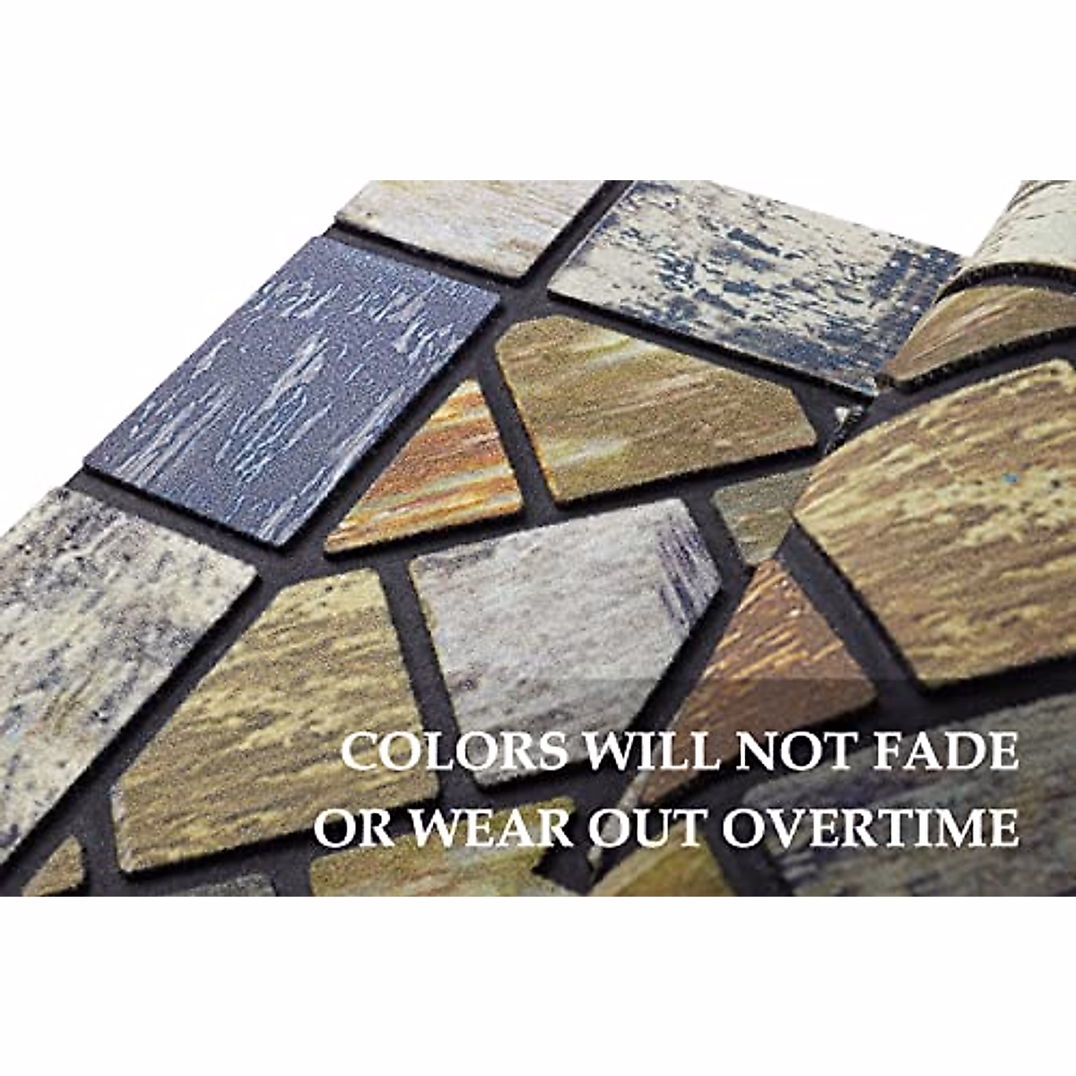 MTOUOCK Welcome Mats Outdoor, 17 * 30" Front Door Durable Mat for Non Slip Rubber Outdoor Home Entrance, Geometric Shape Style Outside Entry