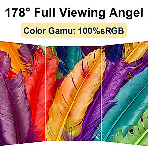 HONGO Portable Monitor Full Metal Frame 15.6 Inch FHD 1080P External Laptop Monitor HDMI USB C Computer Display Dual Monitor for Laptop PC Phone Included Adjustable Folding Cover