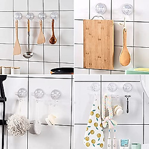 Budget & Good Reusable Shower Hook (4-Pack) Vacuum Suction Cup Hook - Razor Holder & Corner Shower Caddy Suction Cup Holds up to 22LB Bundle