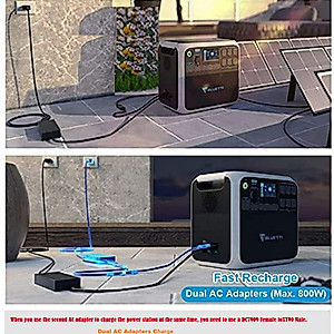 DC 8mm Female ToXT90Male ConnectorsAdapter Connect Solar Panel for Lipo Battery Pack Compatible Portable Power Station and Solar Generator