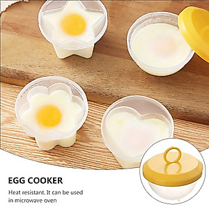 4Pcs Egg Cooker with Brush, Egg Poachers, Hard Boiled Egg Maker,Boiled Egg Cooker without Shell, BPA Free Non-Stick Egg Poacher, Fast Poaching Egg Cooker for Hard Boiled Eggs