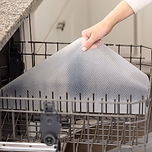 Duck 285778 Clear Classic EasyLiner Shelf Liner, 20 in x 24 ft, 2 Rolls, White, 79 sq