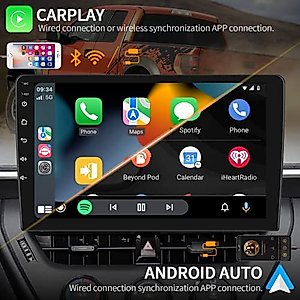 2023 Android 11 Double Din Car Stereo with Wireless Apple Carplay Android Auto, Hikity 10 Inch Touch Screen Car Radio with HiFi/BT/GPS Navigation Support Fastboot Backup Camera WiFi Connection
