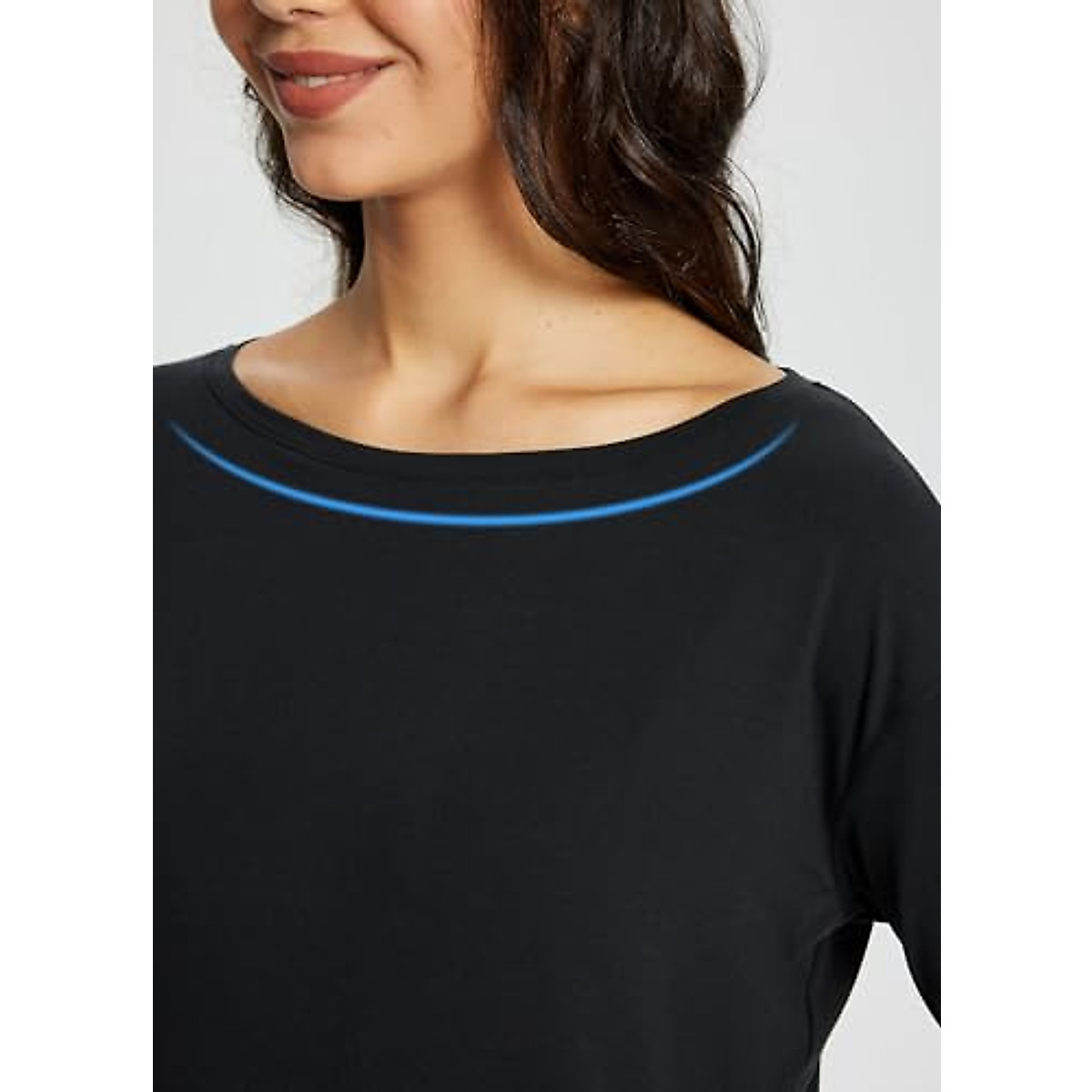 baleaf Women's Long Sleeve Workout Tops Active Running Shirts Loose Fit Quick Dry Athletic Yoga Tee Shirts Lightweight Casual Fall Black M