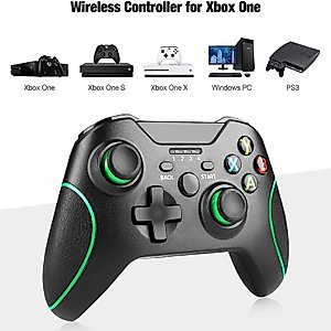 Wireless Controller for Xbox One,2.4GHZ Gamepad Controller Compatible with Xbox One/One S/One X/One Series X/S/Elite/PC Windows 7/8/10,with Built-in Dual Vibration