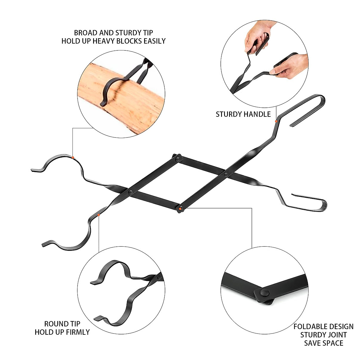 Fire Pokers Set for Fireplace,32 Inch Solid Steel Fire Pit Campfire Poker with Blow Poke Function Set, Heavy Duty Fireplace Poker Wood Stove Fire Pit Tools