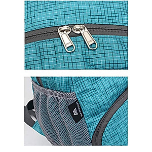 BROGEND Casual Small Backpack Folderable Daypack 15L for Hiking and Traveling (15L-Foldable, Black-F)