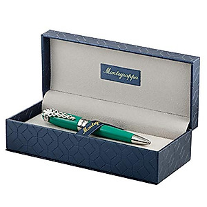 Montegrappa Caduceus Medical Green Resin and Palladium Ballpoint Pen