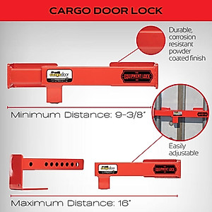 Equipment Lock Cargo Door Lock - Powder Coated Steel, Maximum Security Semi Trailer Door Lock - Semi Truck Accessories and Trailer Security (Keyed Differently)