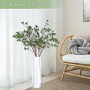 Fascidorm Faux Branches for Vase, 43.3" Greenery Stems Artificial Branches with Leaves for Vase Home Table Wedding Office Decoration