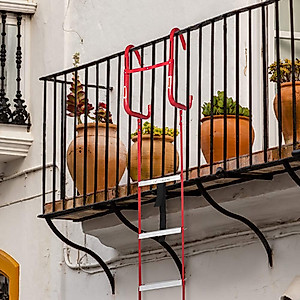 LUISLADDERS Fire Escape Ladder 3 Story with Anti-Skid Rungs Portable Emergency Escape Ladder, Easy to Deploy Store 25- Feet