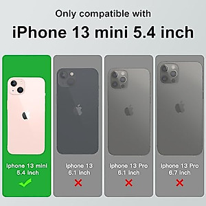 DEENAKIN for iPhone 13 Mini Case Silicone with Screen Protector - [Compatible with MagSafe] - Camera Protection - Slim Fit Protective Magnetic Phone Cover 5.4" for Men Women Girls - Black
