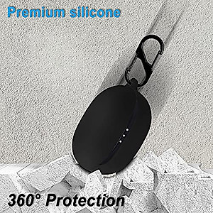 Geiomoo Silicone Carrying Case Compatible with Anker Soundcore Life P3, Portable Scratch Shock Resistant Cover with Carabiner (Black)