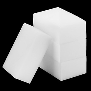 MANCHAP 100 Pack White Melamine Foam Sponge Cleaning Pads, Lightweight Non-Scratch Scrub Sponge Scrubber Foam Dish Sponges Eraser for Wall, Furniture, Kitchen, Car, 3.9 x 2.4 x 0.8 Inch