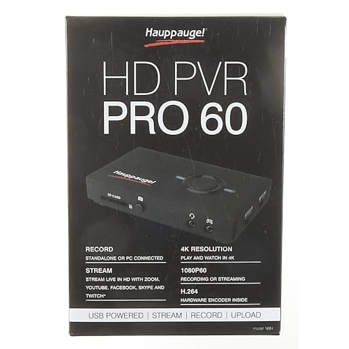 HAUPPAUGE HD PVR Pro 60 HD 4K in/Out 1080P 60fps Capture and Streaming PC Connected and Stand Alone for Zoom Skype YouTube Live and Twitch 1684