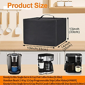 Coffee Maker Dust Cover for Keurig K-Duo Single Serve K-Cup Pod & Carafe Coffee Maker/Keurig K-Elite Single-Serve K-Cup Pod Coffee Maker(K-Elite)/H amilton Beach 2-Way 12 Cup Drip Coffee Maker
