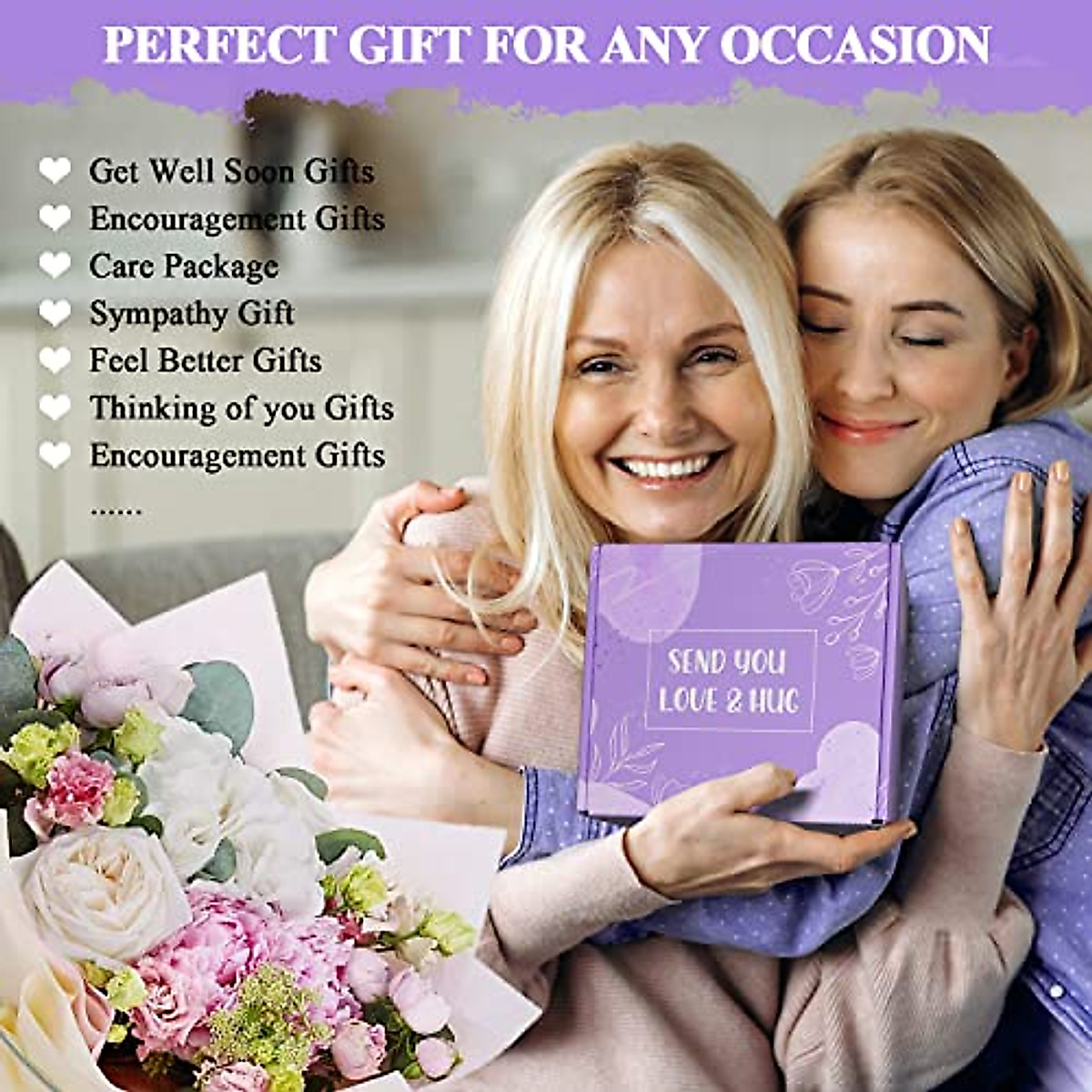 Get Well Soon Gifts for Women, Care Package Gift for Women Her Mom, Self Care Gifts for Sick Friends, After Surgery Gifts Feel Better Gift Sympathy Gifts Thinking of You Christmas Gifts for Women