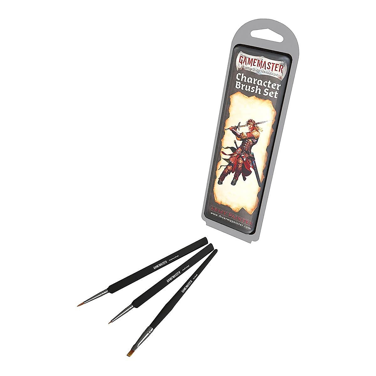 The Army Painter Gamemaster Miniature Paint Brushes - Model Paint Brushes for Miniature Painting - Acrylic Paint Brush Set with Bonus Item for Miniature Detailing