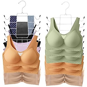 JDGOU 2 Pack Bra Hanger,Tank Top Hanger Space Saving,Closet Organizers and Storage,Bra Hangers for Closet Organizer,Organization and Storage for Sport Bras,Camisoles,Bathing Suit,Belt,Tie,etc,White