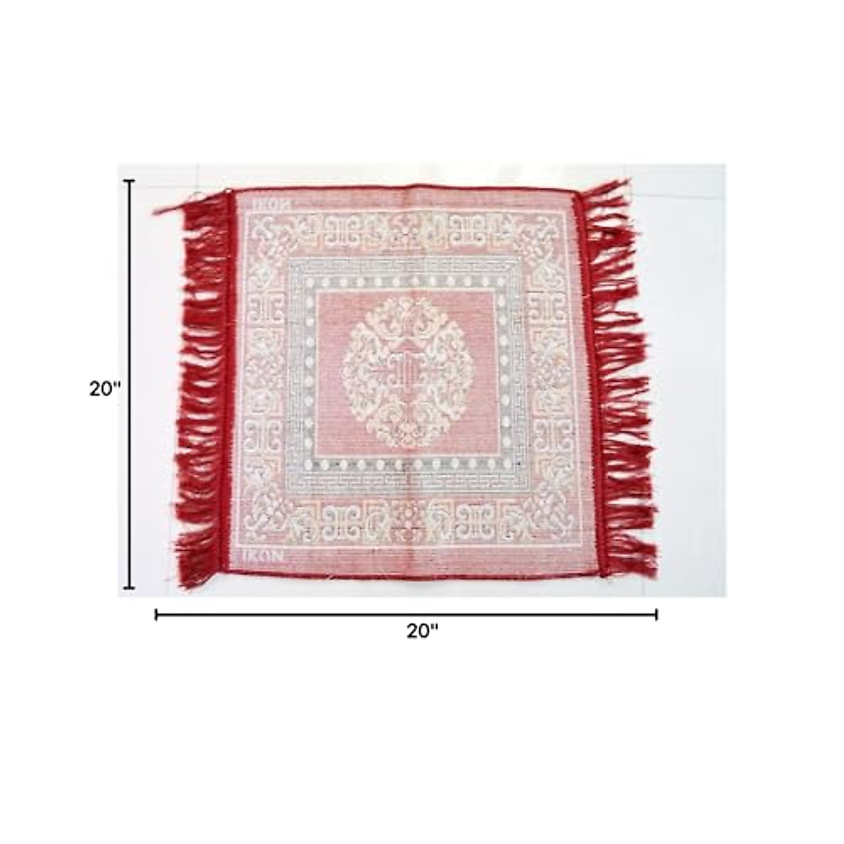 Velvet Puja Aasan for Home & Temple 20"inch | Soft & Luxurious Worship Mat for Meditation, Pooja, and Rituals | Comfortable Seating Aasan for Prayer | Elegant Velvet Mat for Deity & Spiritual Use