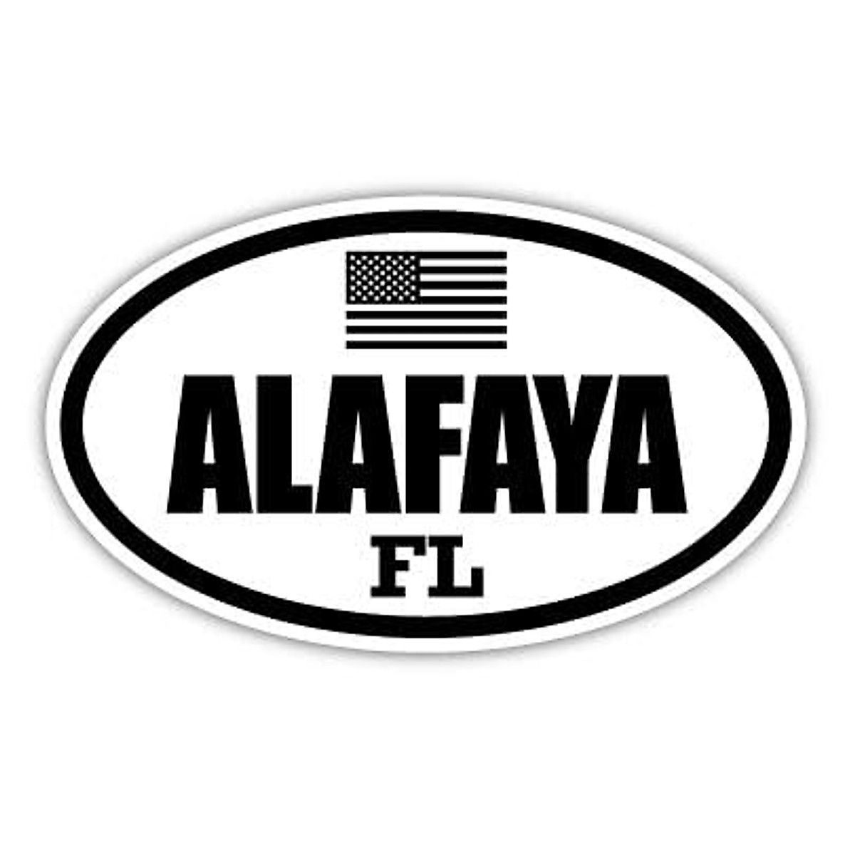 3 Pack Reflective Alafaya FL Florida Orange County Stealthy US Flag Euro Decal Sticker Vinyl for Hard Hats, Bottles, Glass, Toolbox 2" x 3"
