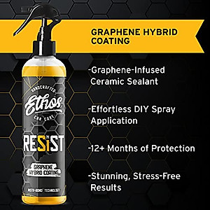Ethos Resist - UV Ceramic Coating for Cars - Reduces Water Spotting - Enhances Coatings - Graphene Ceramic Coating Protection for Car, Boat, RV, Truck