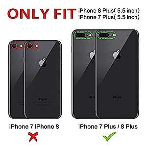 LeYi for iPhone 8 Plus Case: iPhone 7 Plus Case with 2 Pack Tempered Glass Screen Protectors, Shockproof Full-Body Liquid Silicone with Soft Anti-Scratch Microfiber Liner, Green…