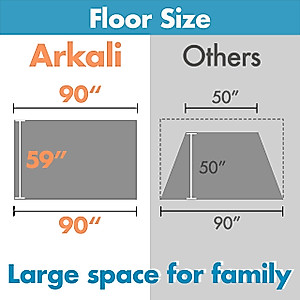 Arkali Beach Sun Shade Pop Up, Easy Pop Up Sun Shelter, Floor-Less Instant Beach Tent, UPF 50+, Orange, Size XL for Family 3 to 4 People
