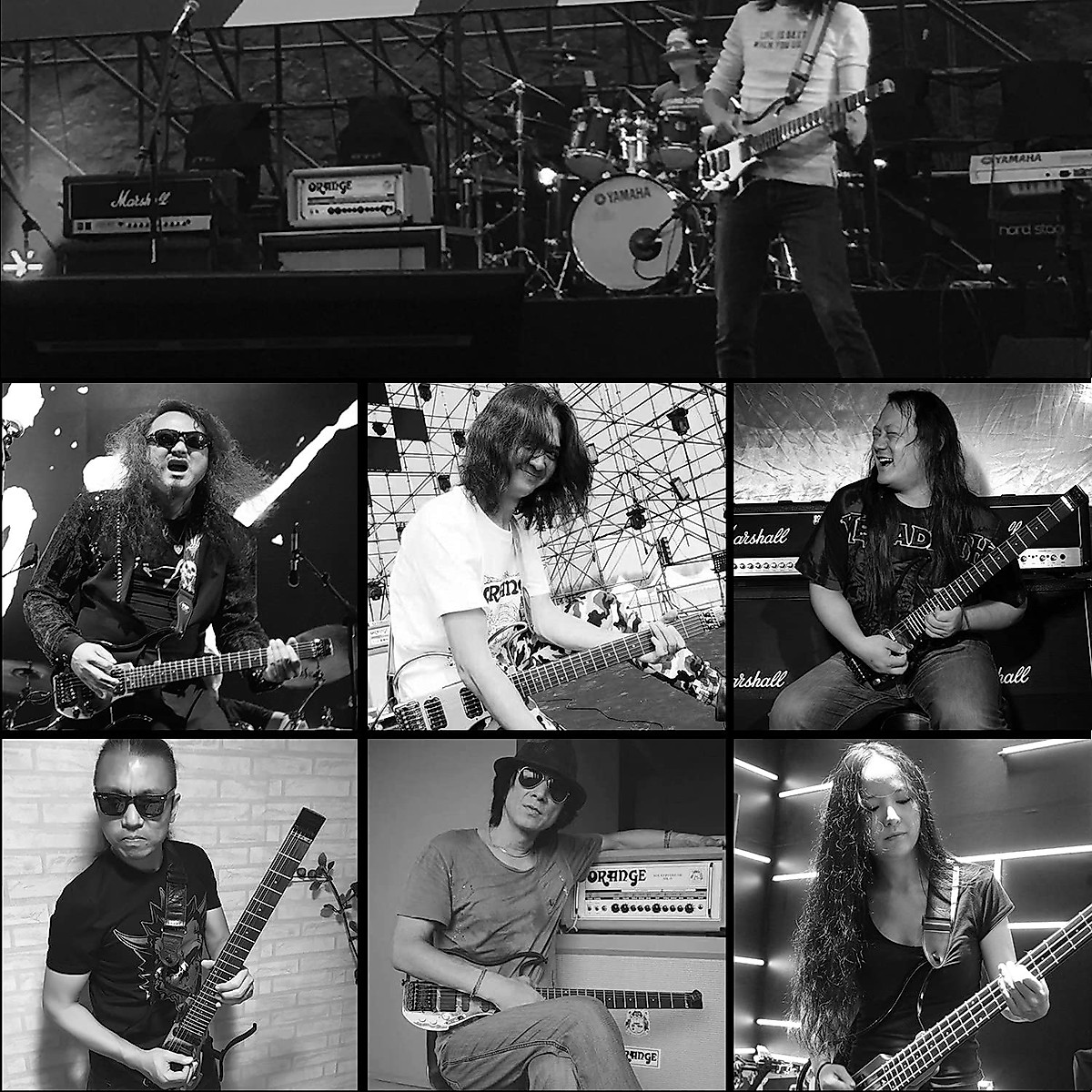 Asmuse Foldable Travel Headless Electric Guitar with Built In Headphone Jack Full-Scale Overhead Guitar ALP AD-80 Ultra-Light Portable and Rechargeable with USB Cable and Gig Bag