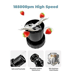 Portable Blender 32oz Large Capacity, MERICARGO Mini Blender for Shakes and Smoothies, Personal Blender with Rechargeable USB, Fresh Juice Blender with BPA Free Tritan Water Bottle, Blue