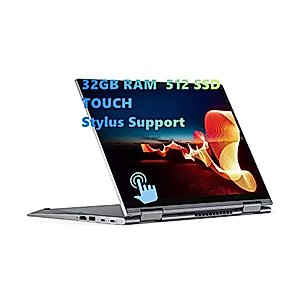 LatestLenovo ThinkPad X1 Yoga Gen 6 14" FHD+Touch Convertible Ultra Laptop, Intel Core EVO i7-1185G7 vPro 32GB RAM 512GB SSD WiFi Bluetooth Webcam Fingerprint 15.6Hrs Battery Win 11 Pro AimCare Sup