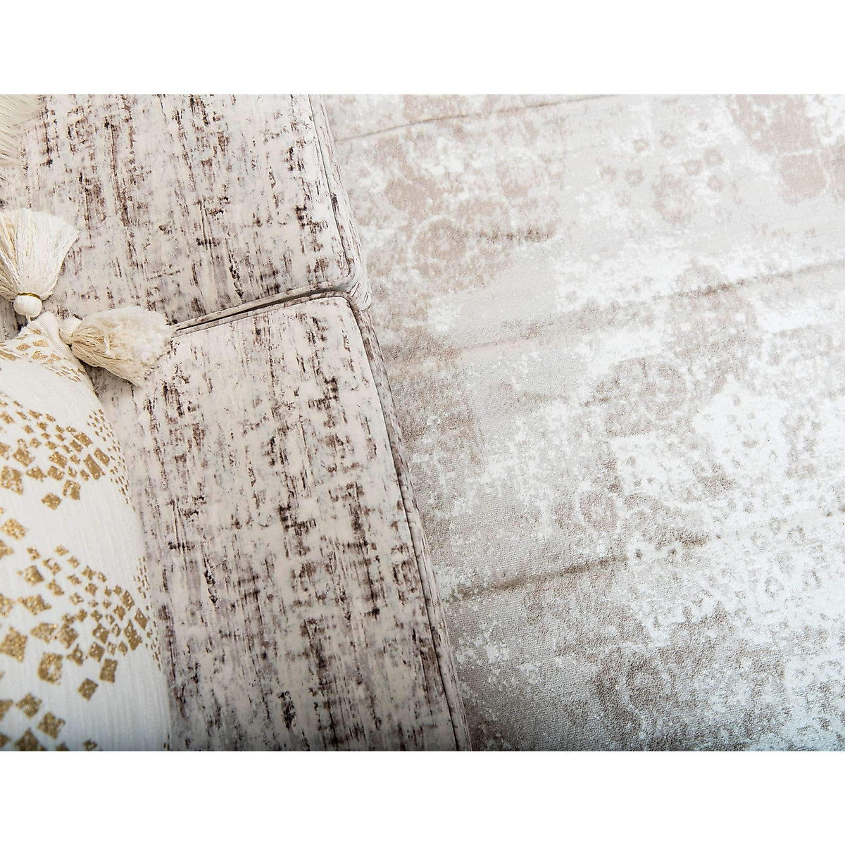 Unique Loom Sofia Collection Area Rug - Salle Garnier (6' 1" x 9' Rectangle, Beige/ Ivory)