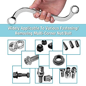 DURATECH S-Style Box Wrench Set, Metric, 5-Piece, 10mm to 19mm, 12 Point, CR-V Steel, with EVA Foam Tool Organizer