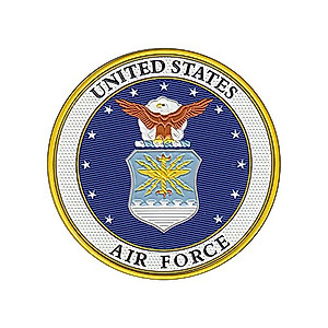 Tervis Air Force Classic Seal Flex Tumbler with Emblem and Blue Lid 24oz, Clear