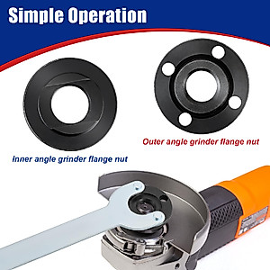 NYXOVA 7PCS Angle Grinder Nut Angle Grinder Wrench Kit, 1PCS Angle Grinder Wrench and 6PCS Flange Nuts, Compatible for Dewalt Makita Angle Grinder Flange with 5/8"-11 Threaded Shaft