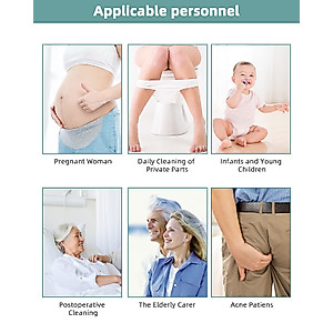 Hibbent 2 Pack Portable Bidet Sprayer, Travel Bidet with Handheld Bidet Bottle for Personal Hygiene Care, Personal Cleansing Use, Extended Nozzle, 17oz(500ml) Bathroom Toilet Bidet Spray, Green